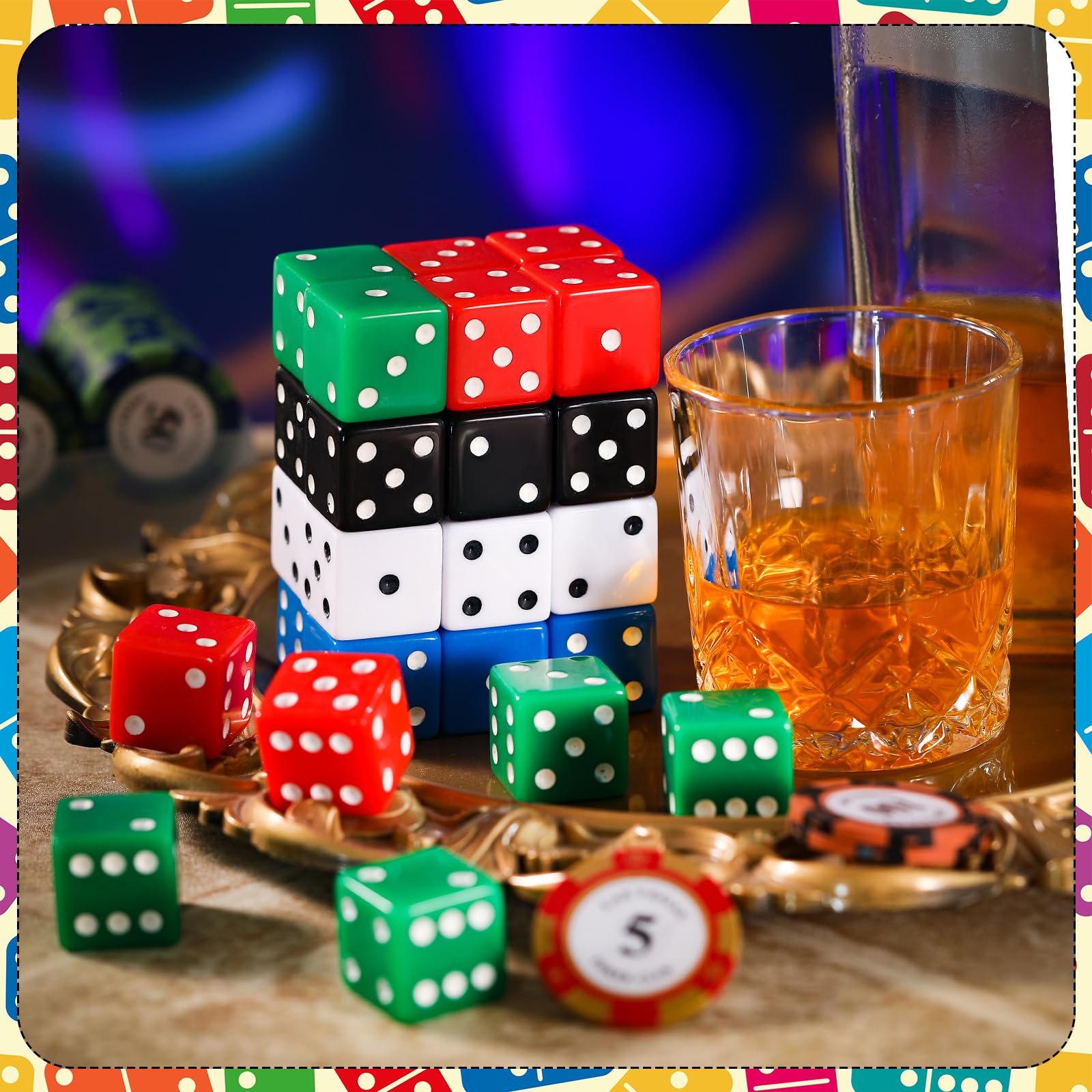 Snapklik.com : Poen 30 Pcs Standard Dice 25 Mm Co Theme Party Dice ...