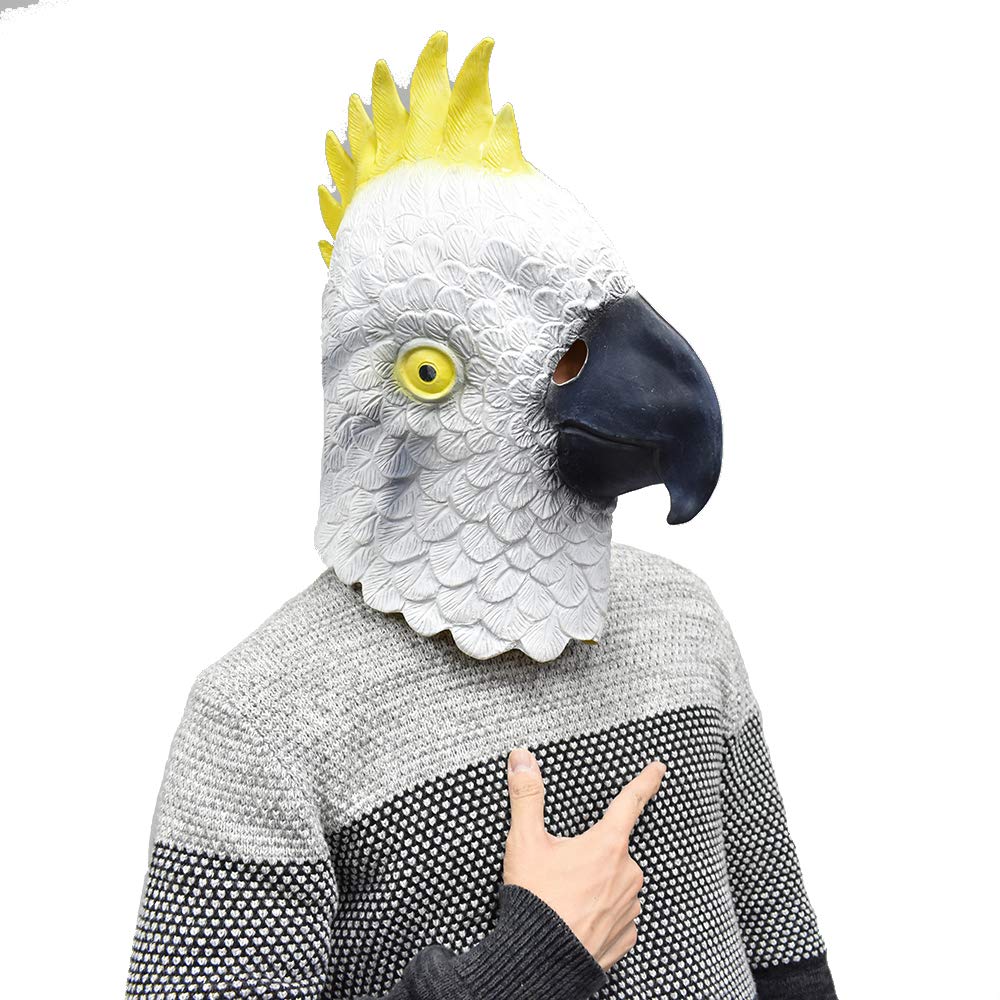 Latex Parrot Animal Head Mask Full Head Realistic Bird Head Party ...