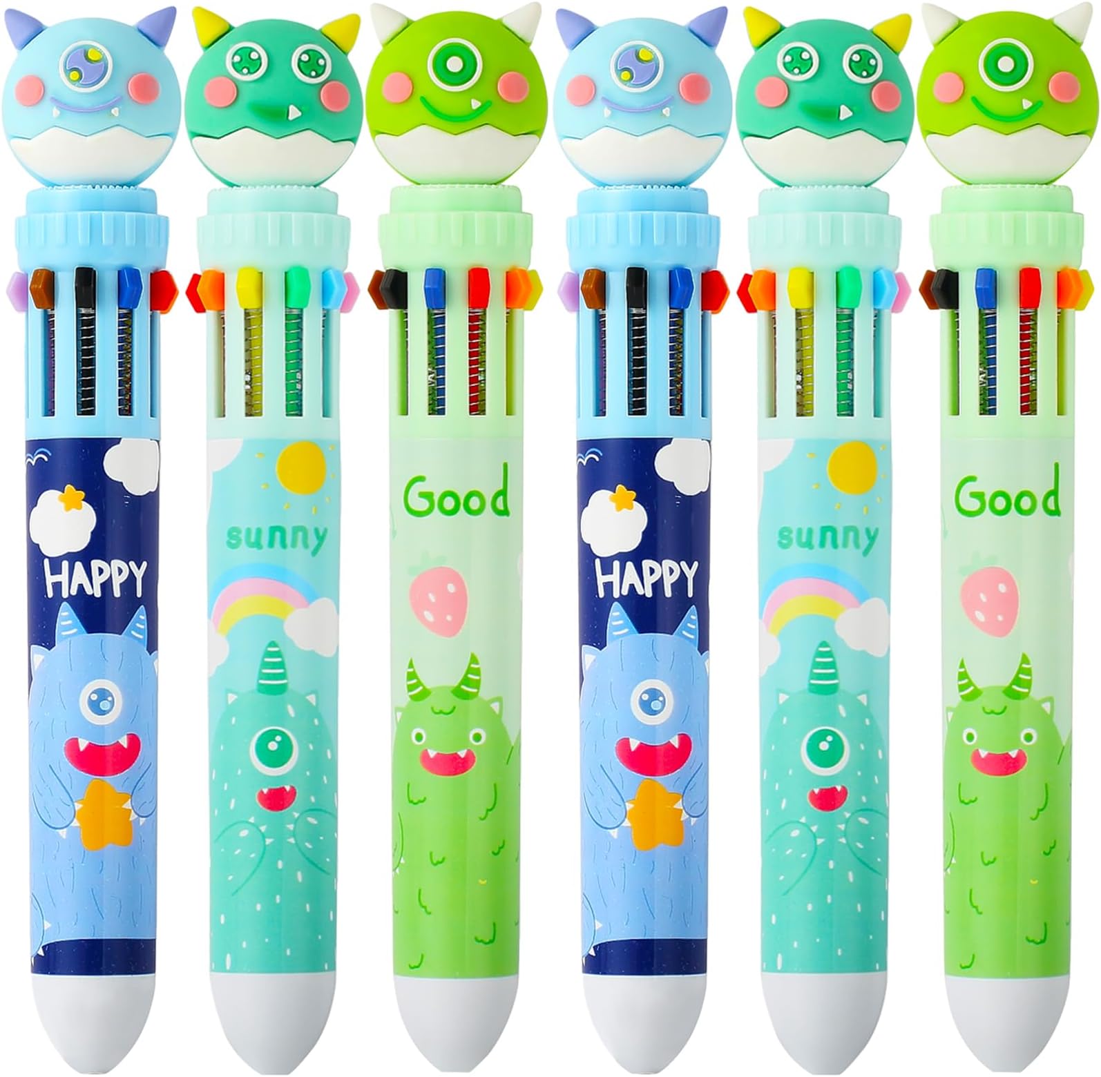 Amazon.com: Hutou 6 Pack 0.5mm 6-in-1 Multicolor Ballpoint Pen 6 Colors ...