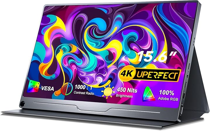 Amazon.com: UPERFECT Truely 4K Computer Monitor, 15.6" UHD FreeSync 100 ...