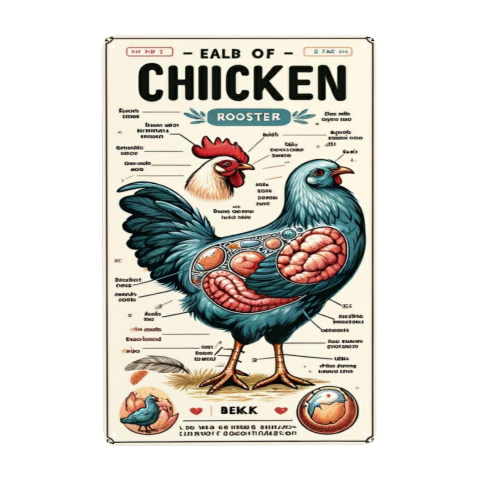Diagrama De Anatomía Del Gallo