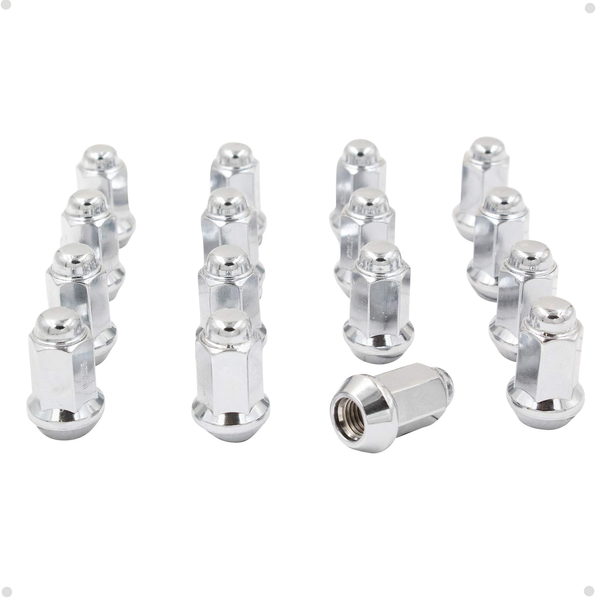 Wheel Accessories Parts Set of 16 Chrome 10x1.25 ATV Lug Nuts Bulge ...