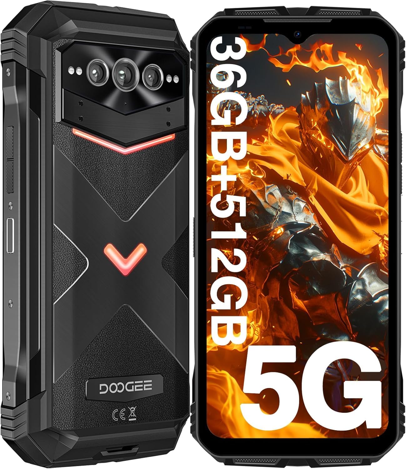 DOOGEE V MAX Plus 5G Rugged Smartphone Android 14, 36GB+512GB/TF 2TB ...