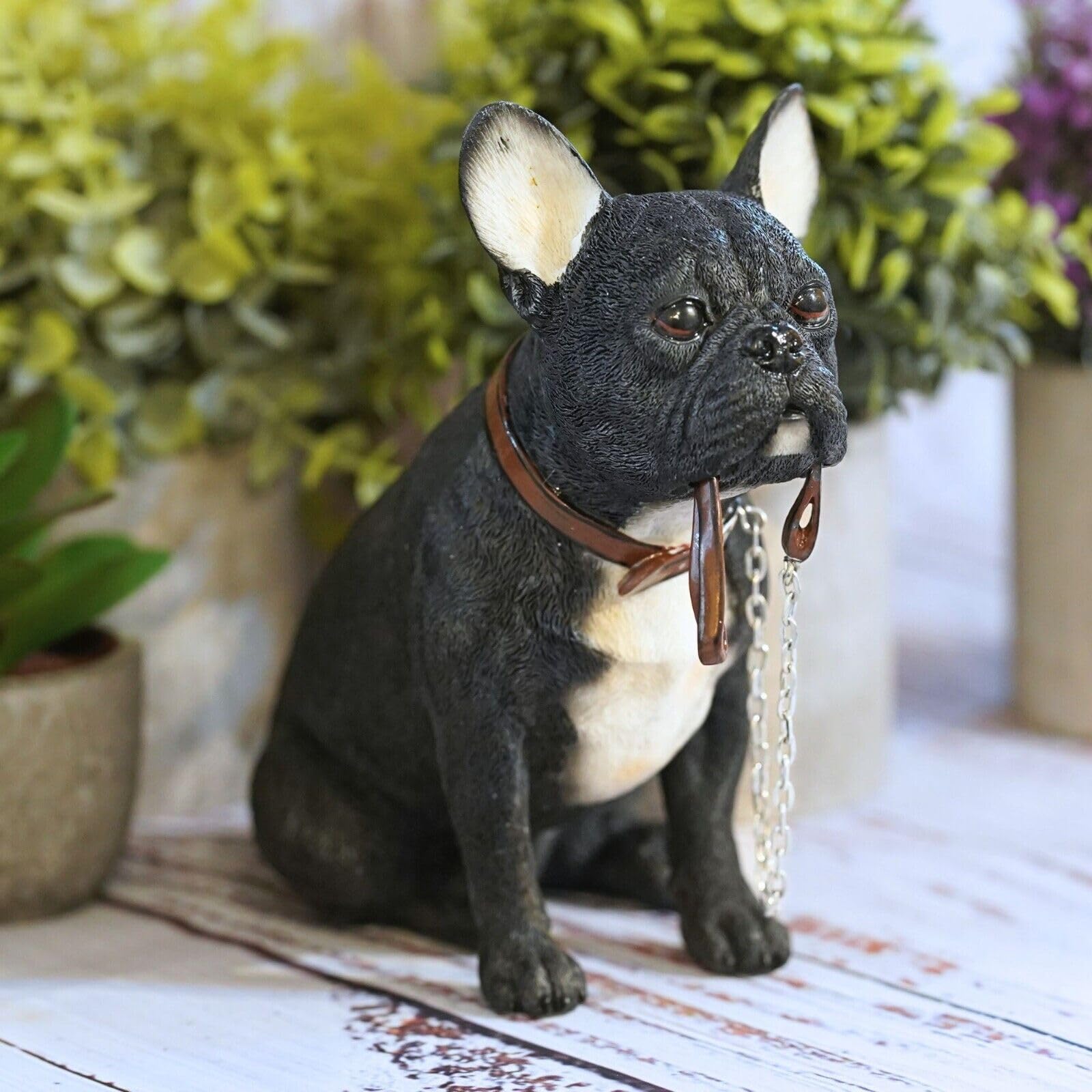 French Bulldog Dog Resin Statue | Home Garden Ornament Puppy Animal Pet ...