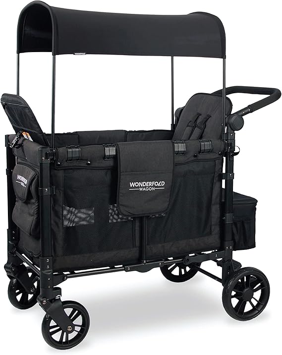 WONDERFOLD W2 Elite Double Stroller Wagon Featuring 2 High Face-to-Face ...