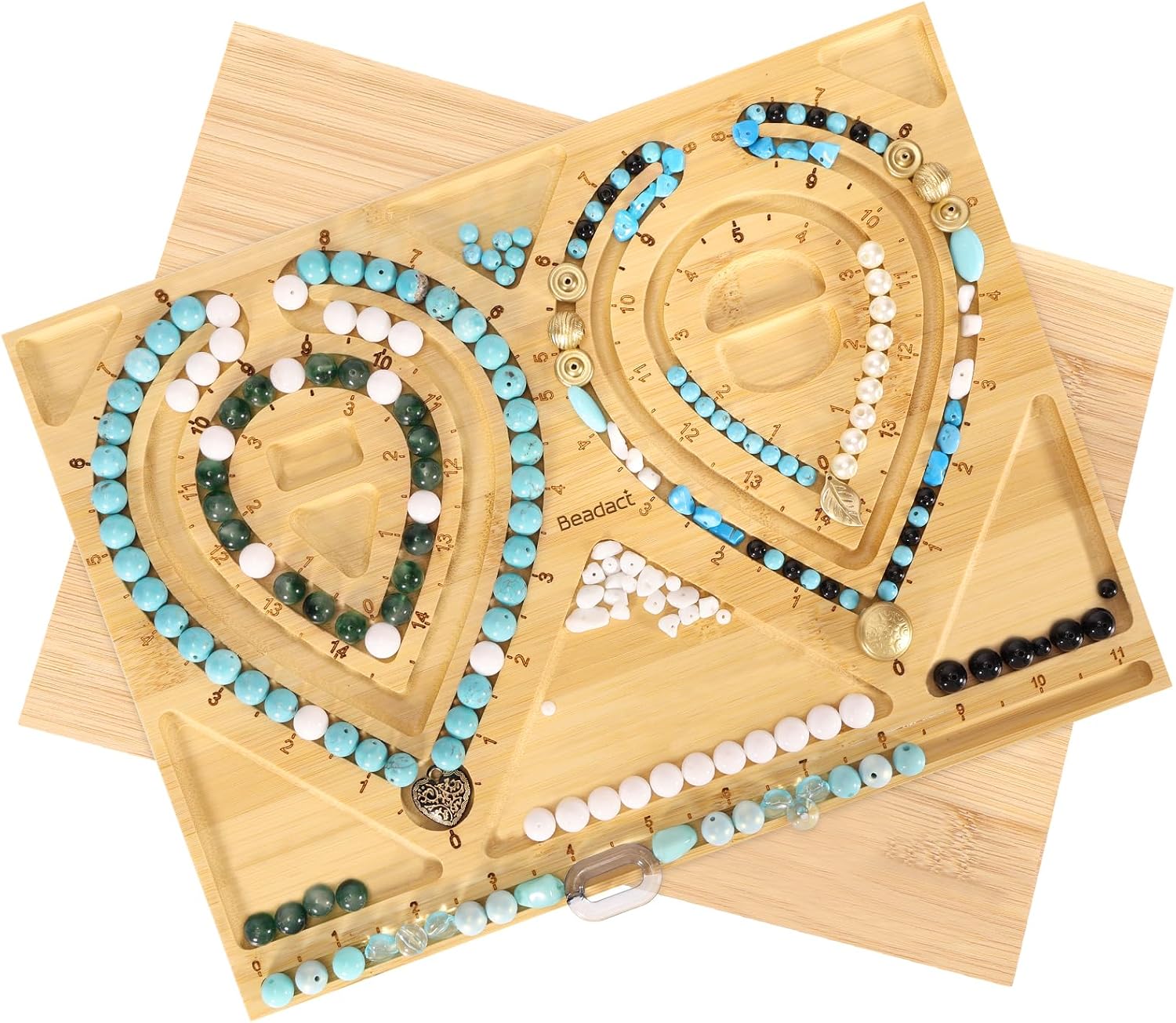 Amazon.com: Beadact Bead Tray for Jewelry Making, Solid Wood Jewelry ...