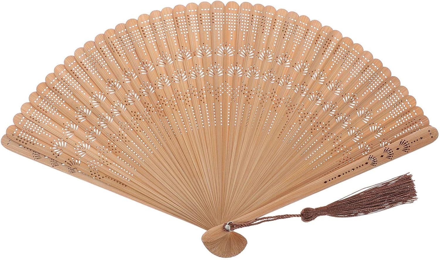 Amazon.com: IMIKEYA Wooden Folding Fan: Hand Fan for Women Hand Held ...