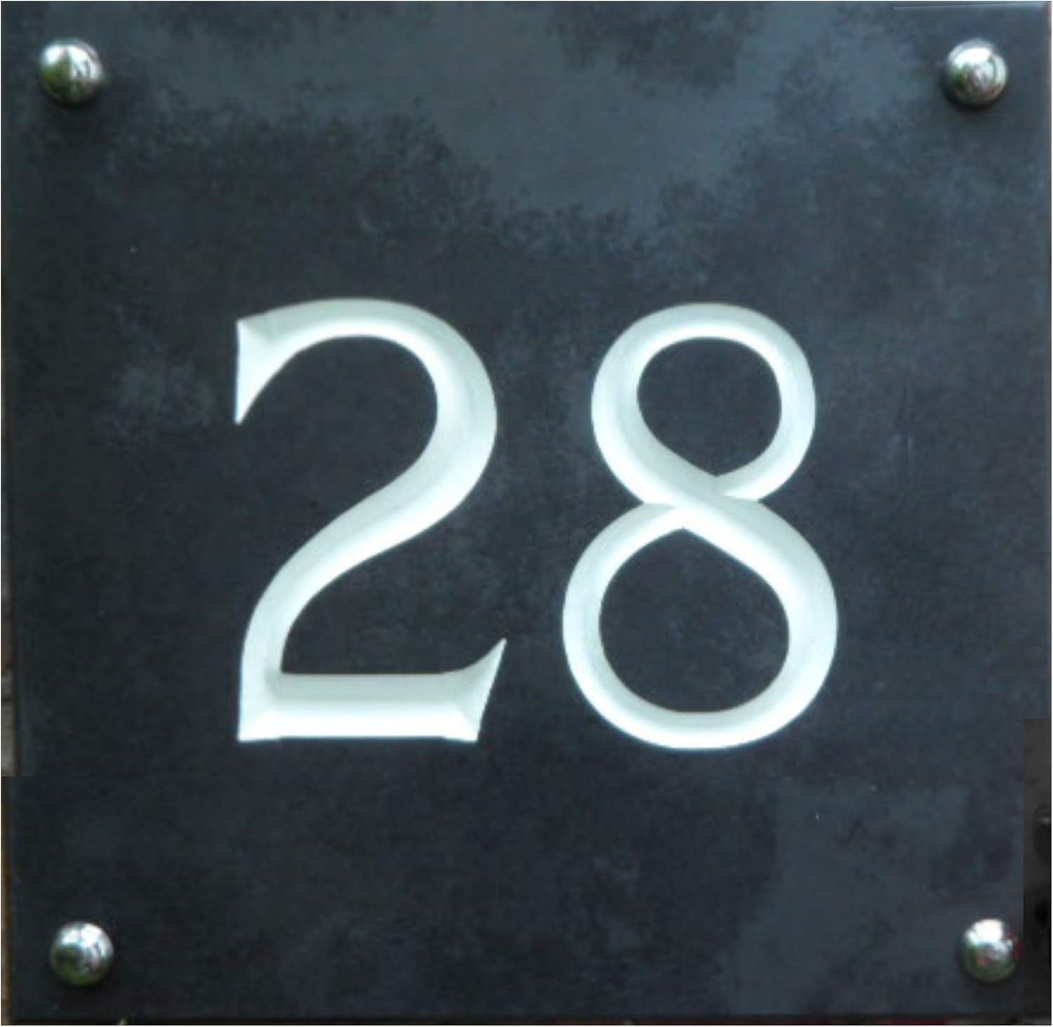 Large Engraved Black Slate house number sign - 1 to 99 available ...