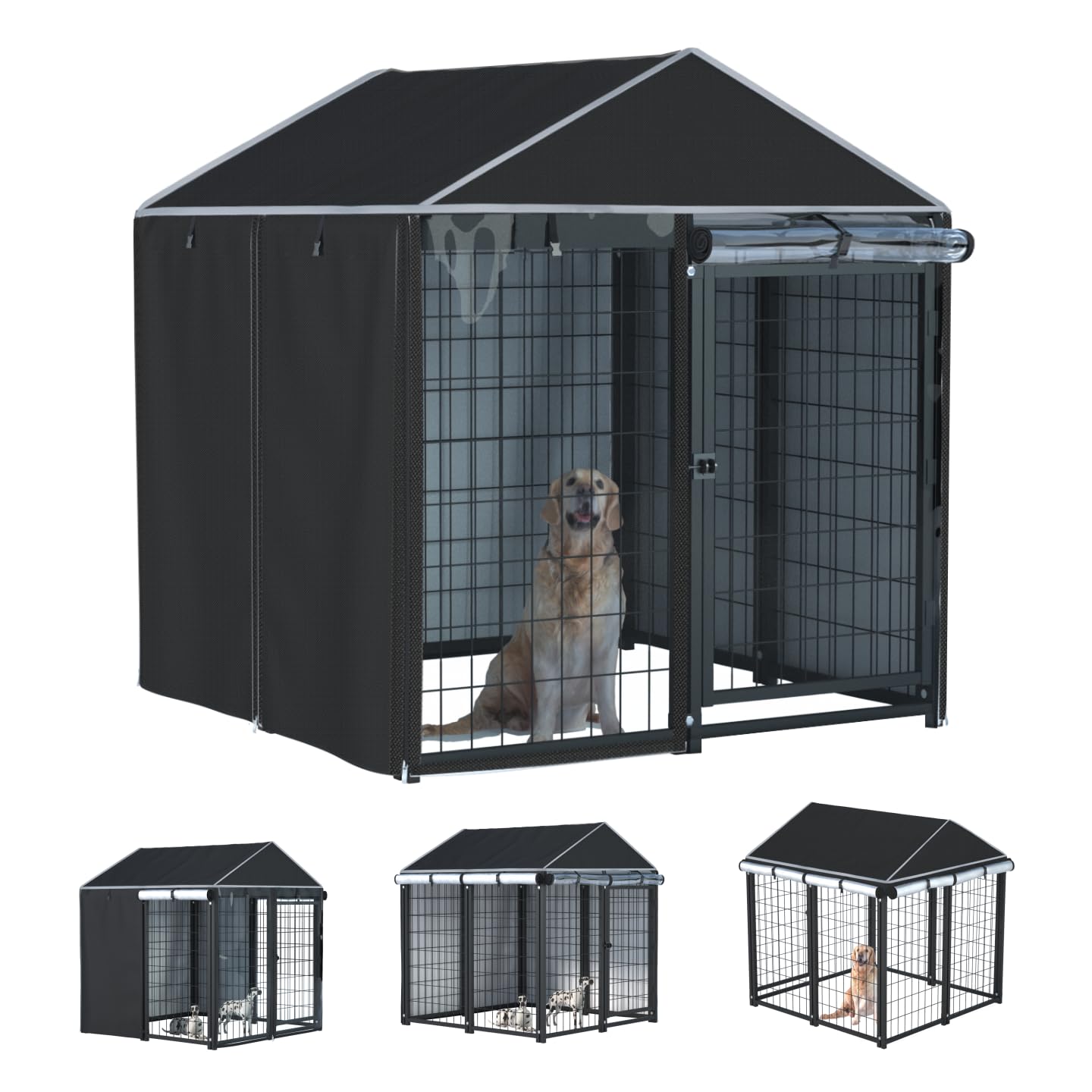 Amazon.com : NGB Outdoor Dog Kennel Cover,600d Heavy Duty Waterproof ...