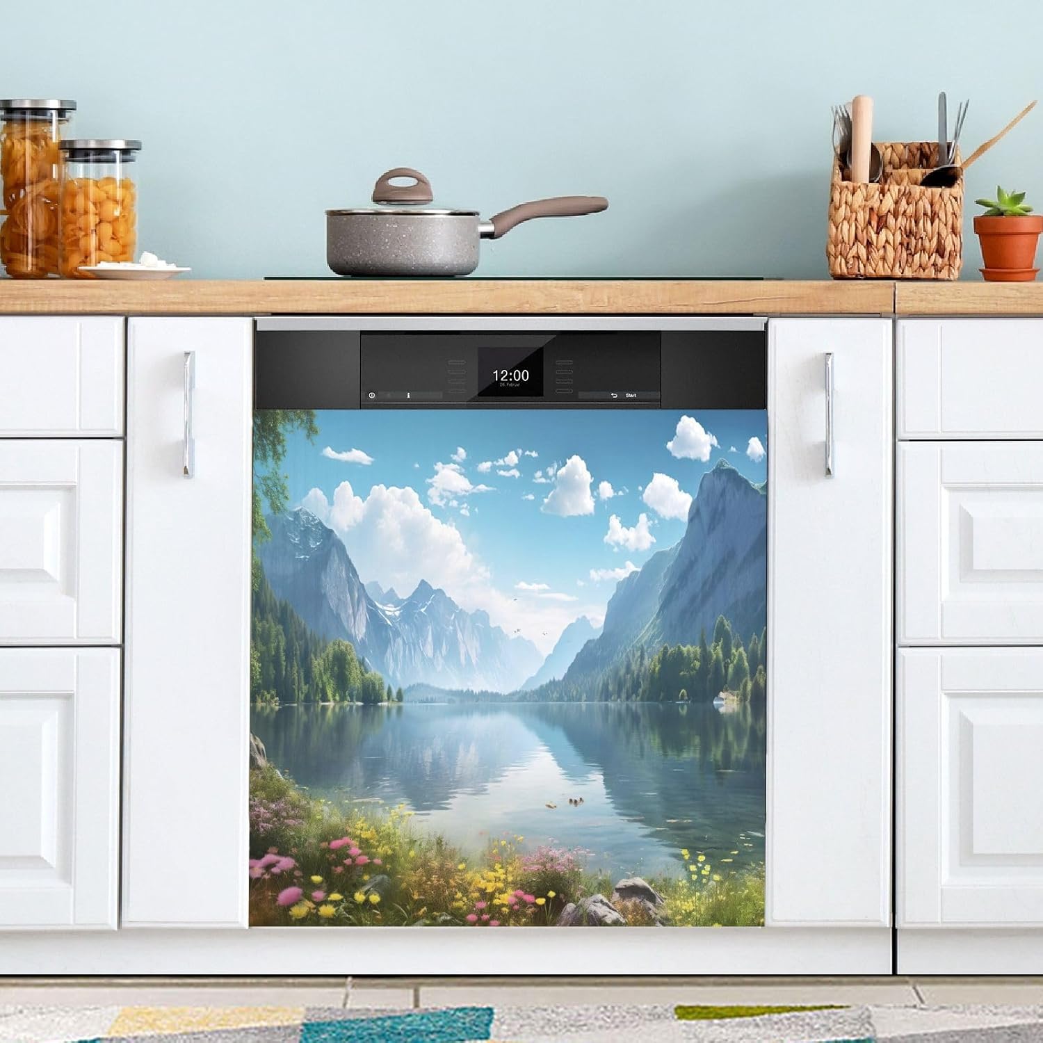 Amazon.com - Beautiful Lake View Dishwasher Magnet Cover Refrigerator ...