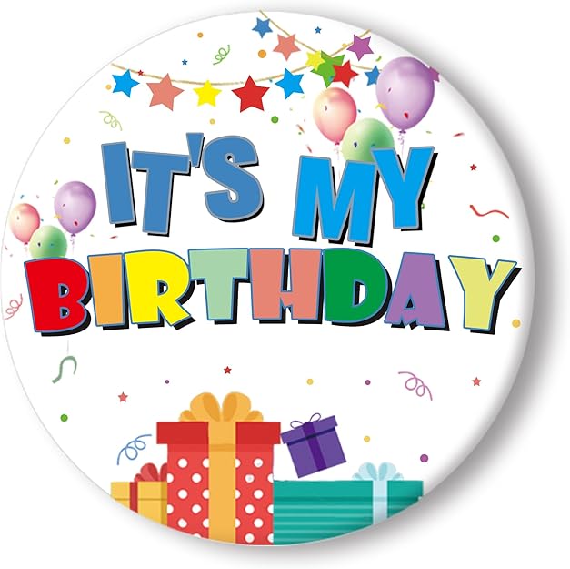 Amazon.com: HAHZY Happy Birthday Pin, 2.3'' It's My Birthday Pins ...