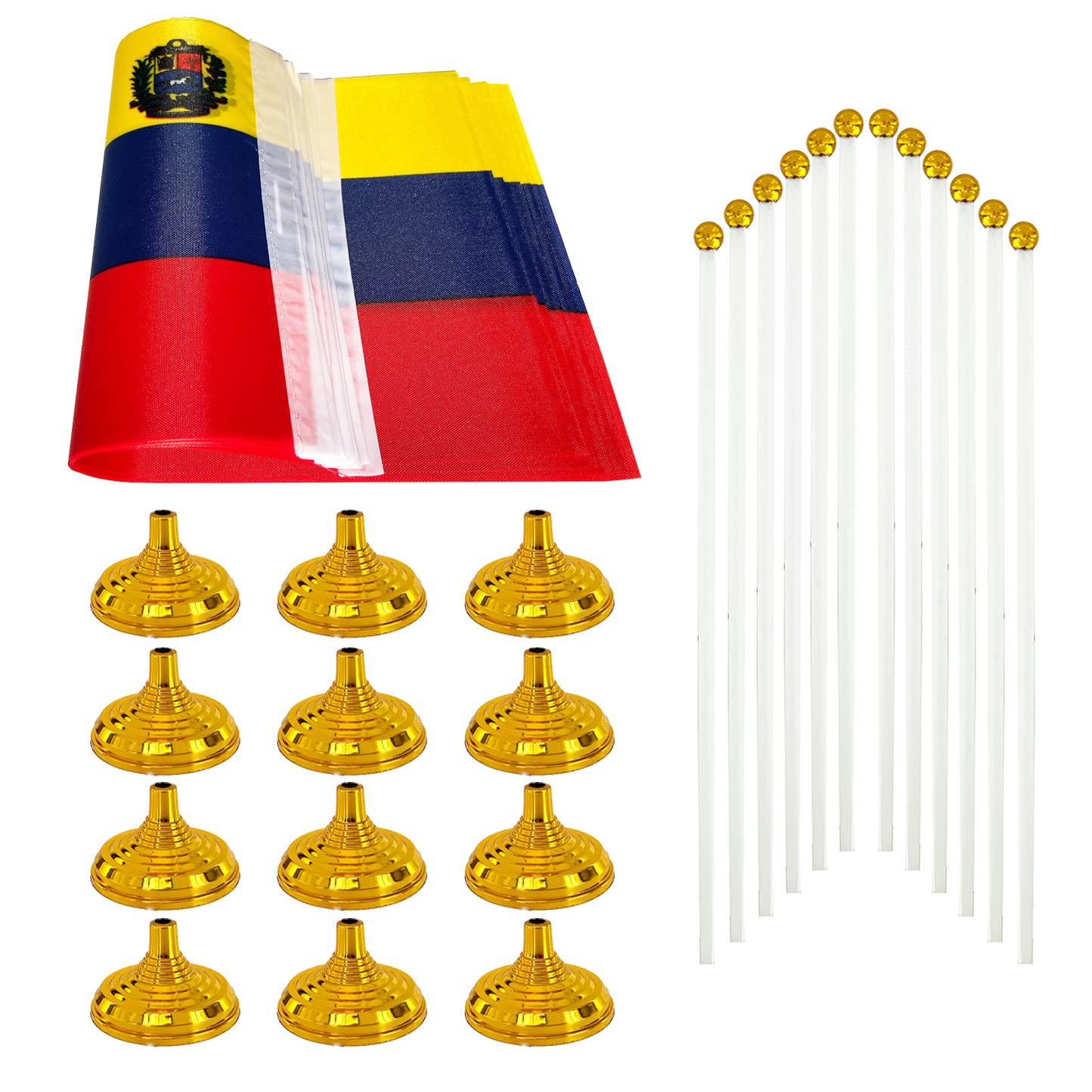 Snapklik.com : WXTWK 12 Pack Venezuela Flag Venezuelan Desk Flag Small ...
