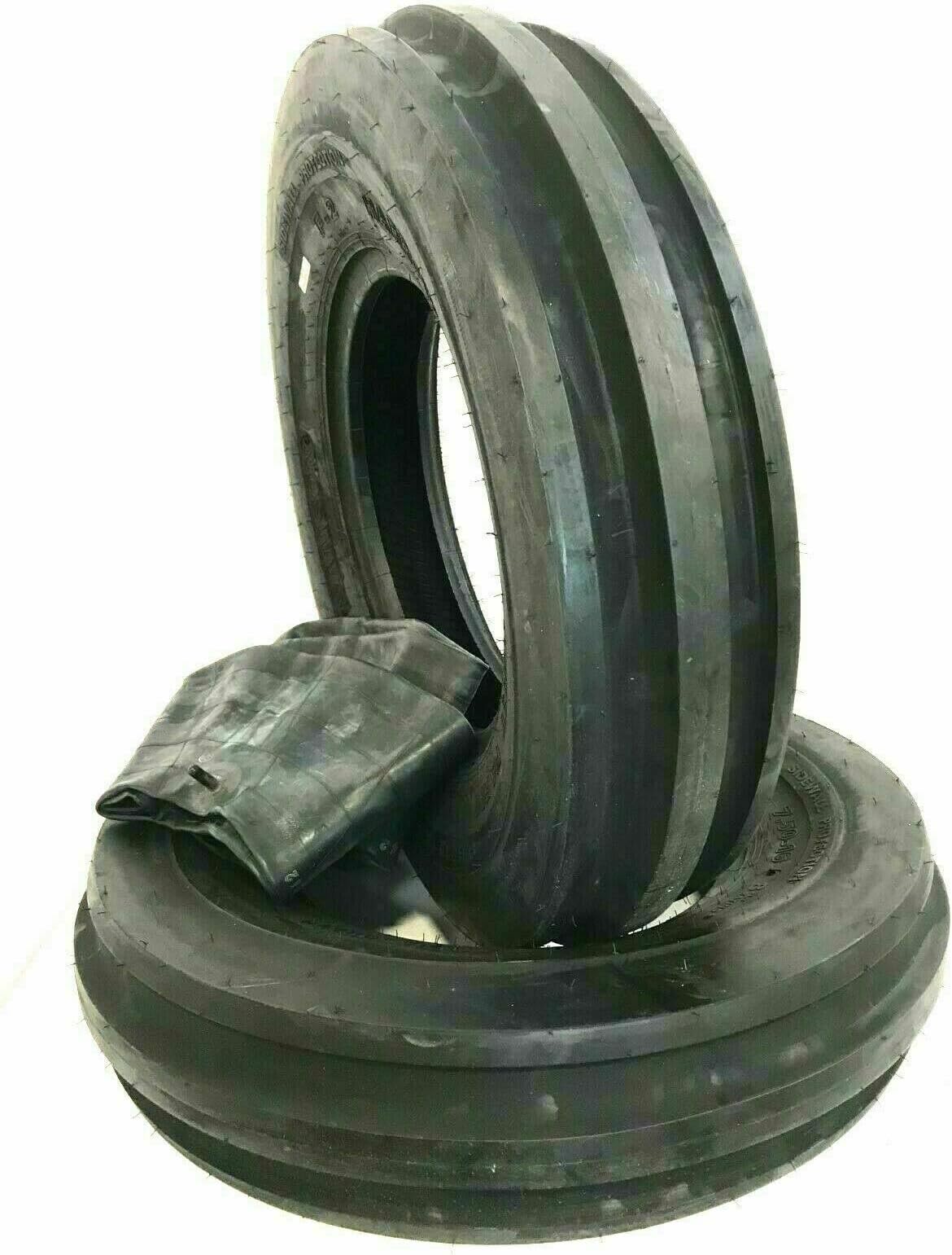 Amazon.com: Set of Two 5.50-16 Front Tractor Tires Tri Rib F2 W/Tubes ...