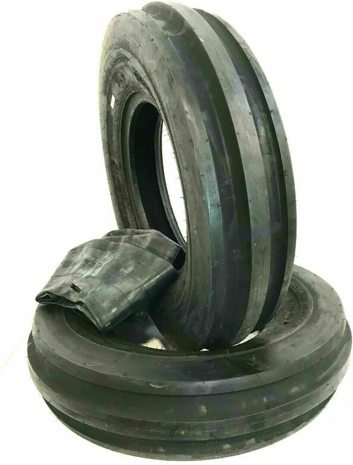 Amazon.com: 2- 6.00-16 Front Farm Tractor Tires w/Tubes F2 Tri Rib also ...