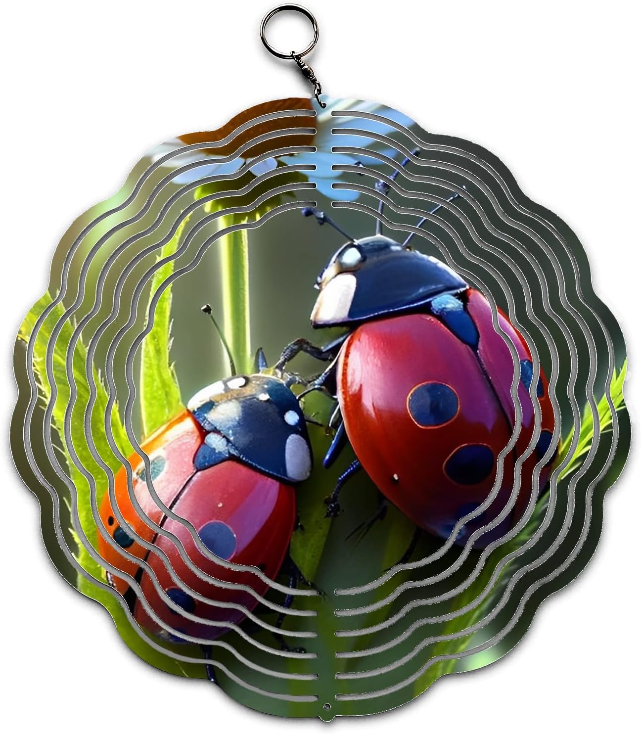 Amazon.com: Artistic Lady Bug on Grass Design Wind Spinner for Yard Art ...