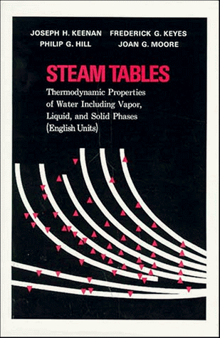 Steam Tables: Thermodynamic Properties of Water Including Vapor, Liquid ...