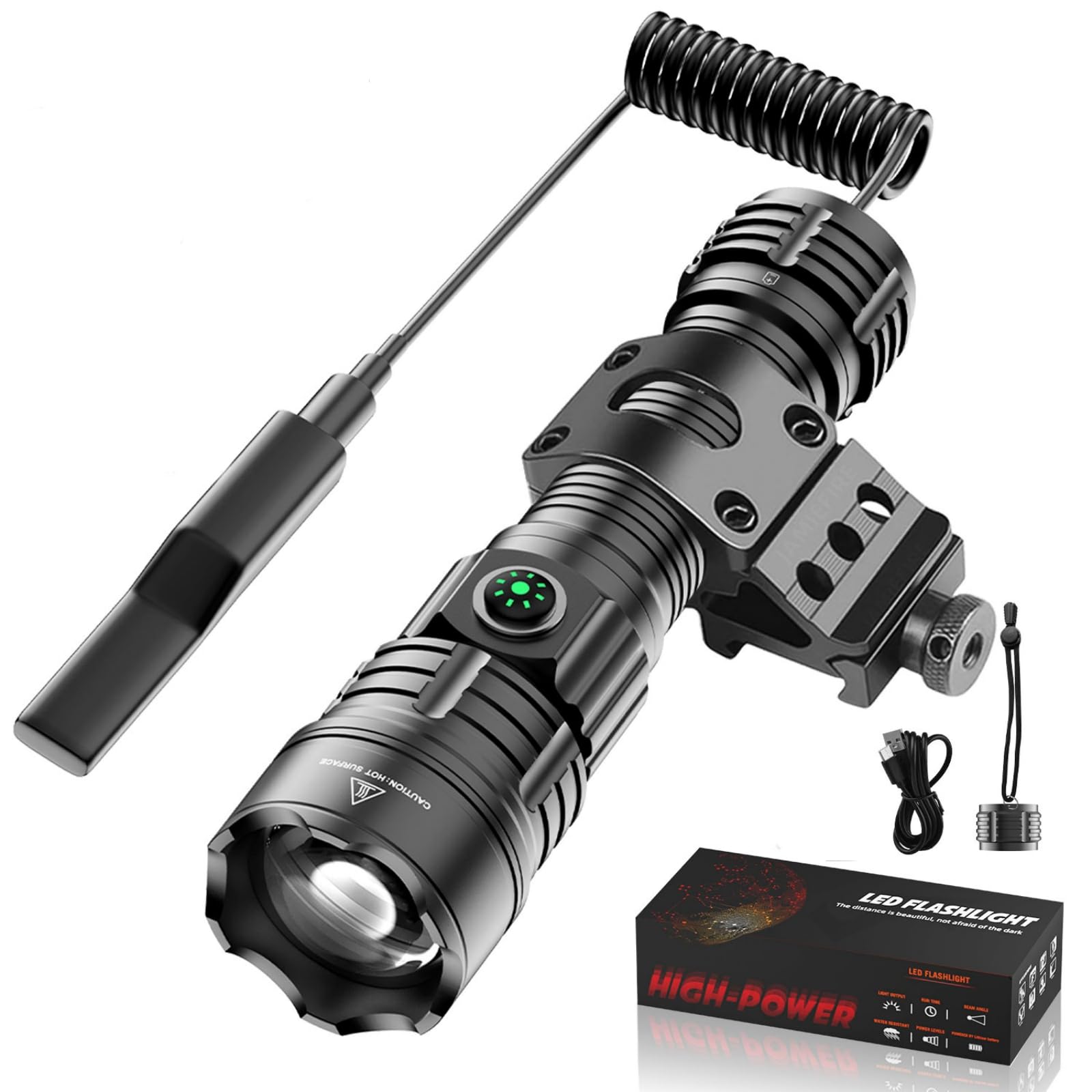 Amazon.com: UNAGEA Tactical Flashlight 3000 High Lumen, Rechargeable ...