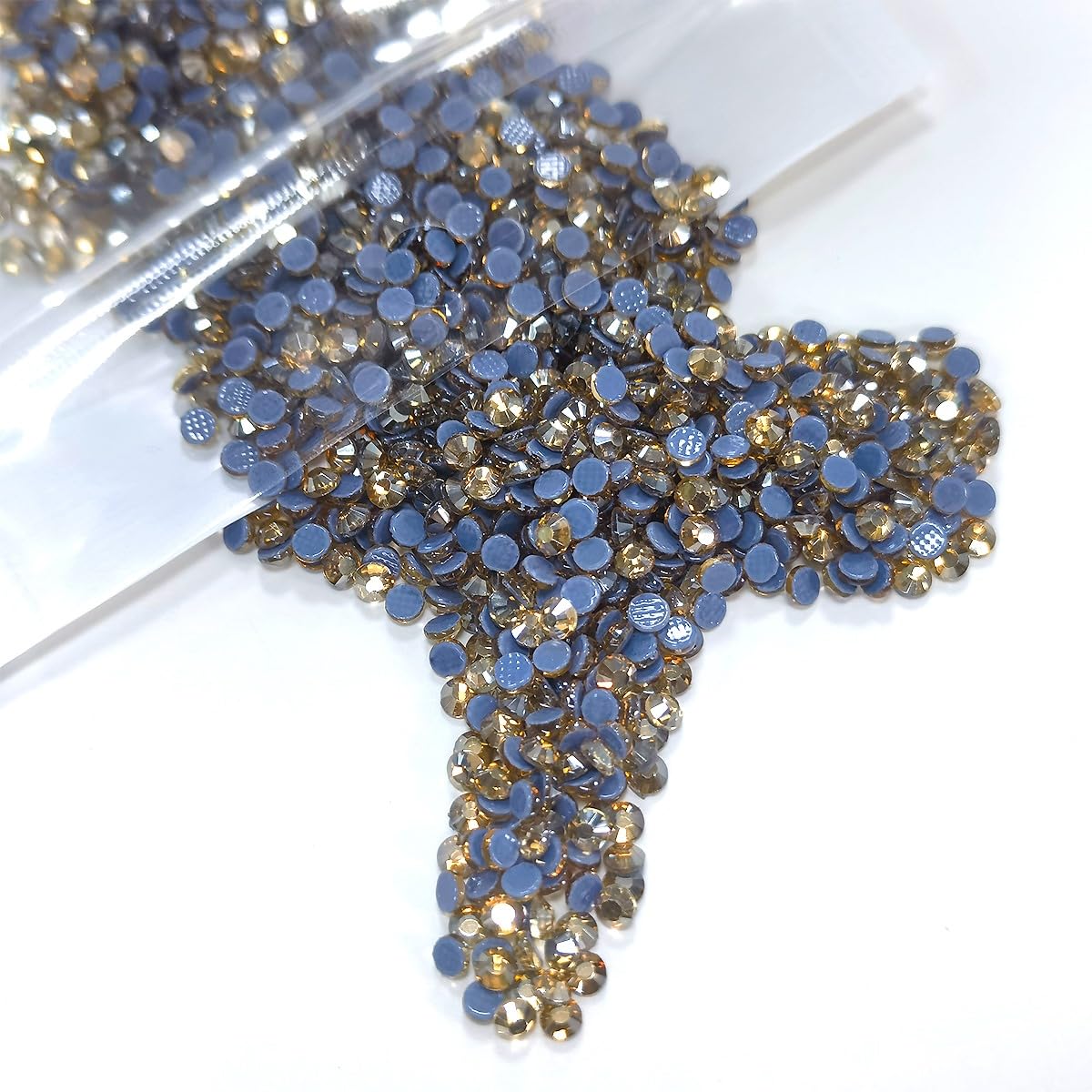 Amazon.com: qiipii 4320pcs SS6 Champagne Golden Hotfix Rhinestones 2mm ...
