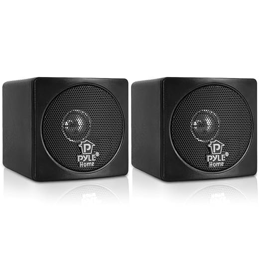 Pyle Home PCB3BK 3-Inch 100-Watt Mini Cube Bookshelf Speakers - Pair ...