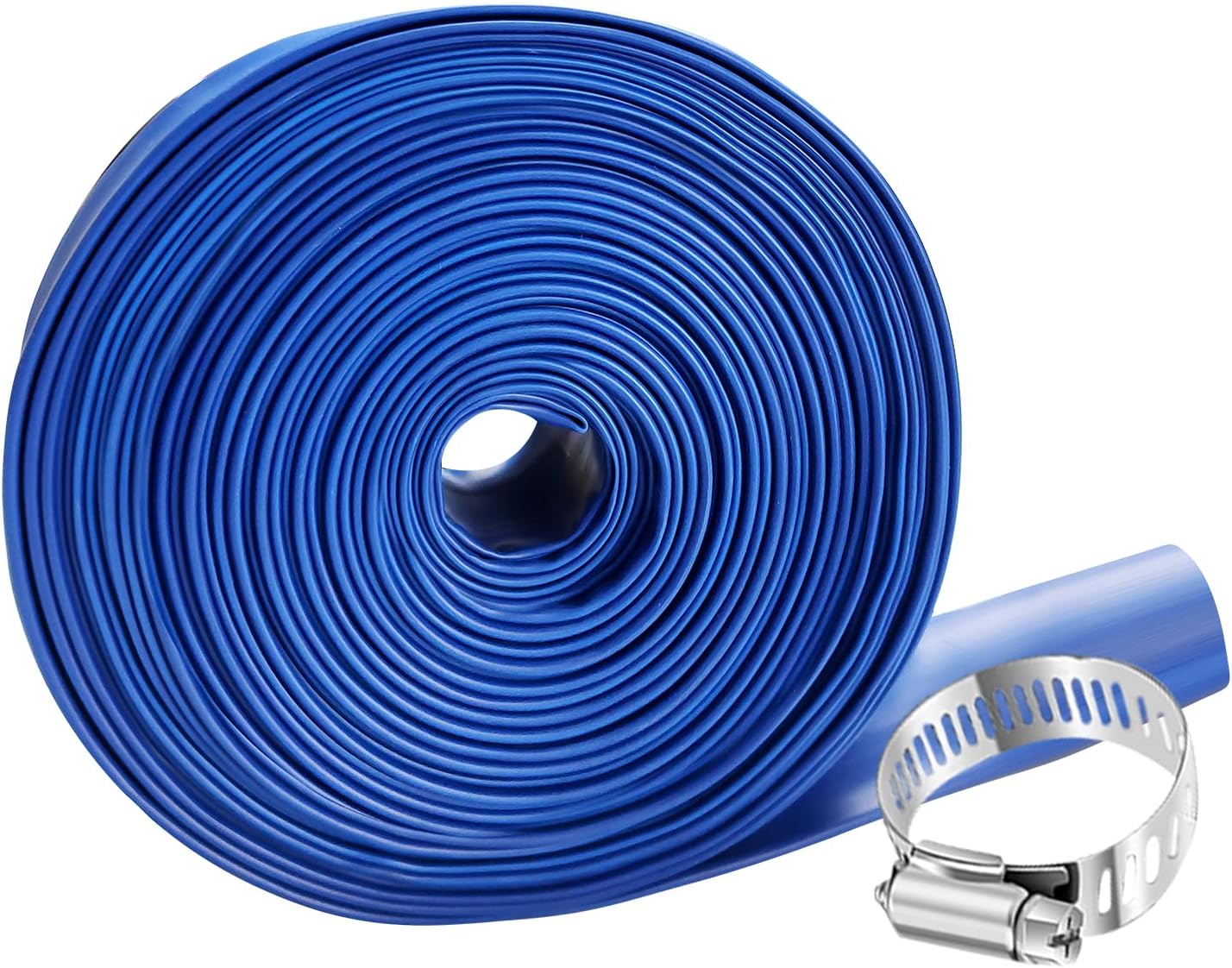 Amazon.com: 2 IN x 25 FT Pool Backwash Hose, Heavy Duty Flat Discharge ...