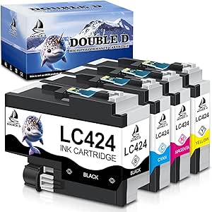 DOUBLE D LC424 Ink Cartridges Multipack for Brother LC424 LC424XL LC ...