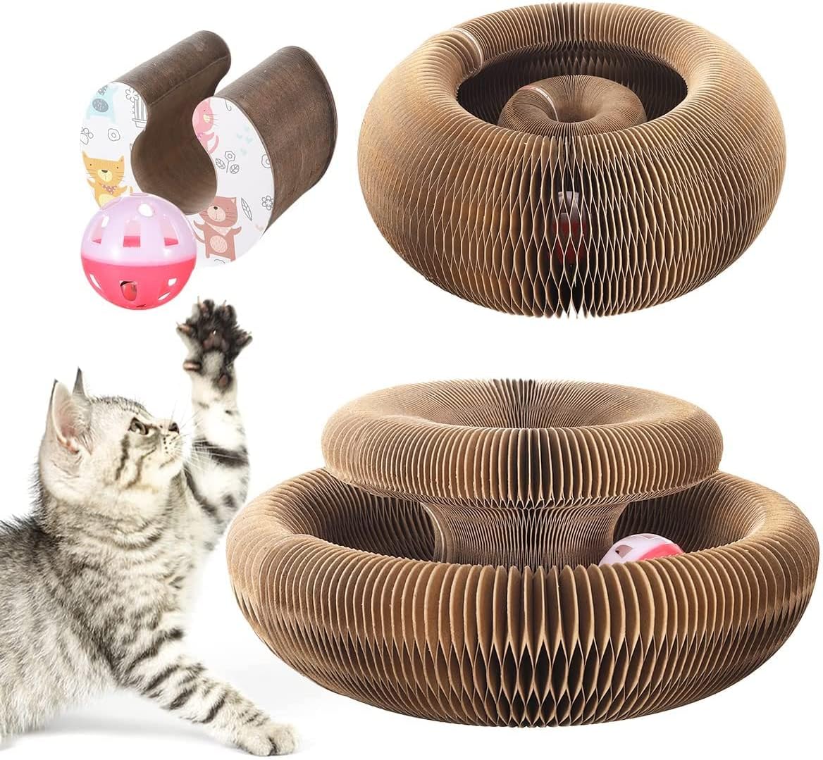 Amazon.com: Magic Organ Cat Scratching Board-Comes with A Toy Bell Ball ...
