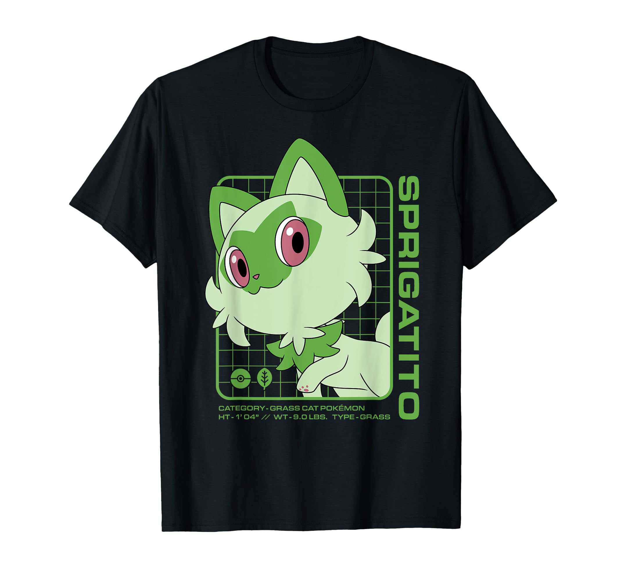 Amazon.com: Pokémon - Sprigatito Stats T-Shirt : Clothing, Shoes & Jewelry