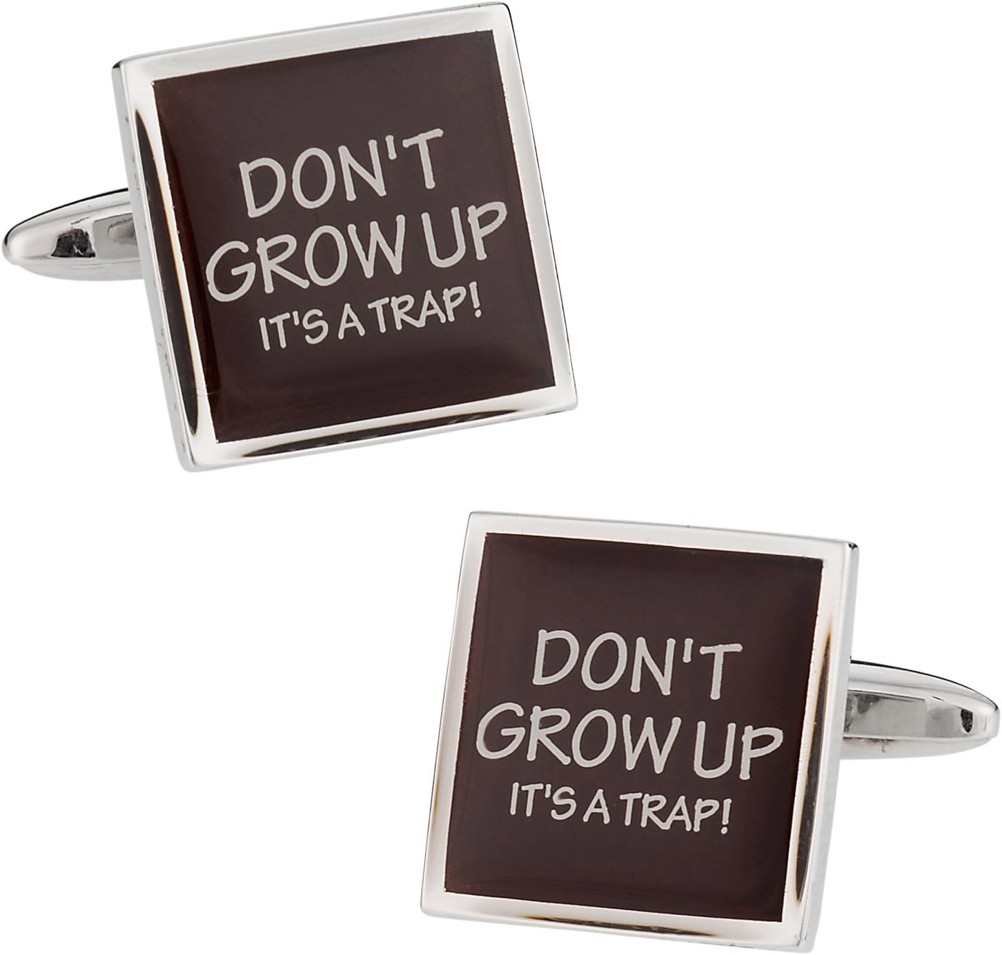 Amazon.com: Funny Mens Cuff Links Don't Grow Up Cufflinks Cuff Links ...