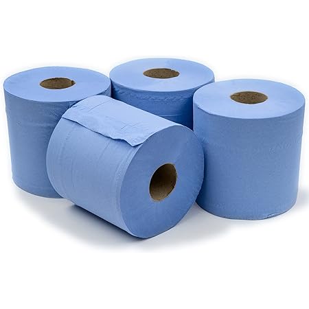 Trade Centrefeed Blue Roll - 2 Ply Embossed Blue Paper Towel Roll (Pack ...