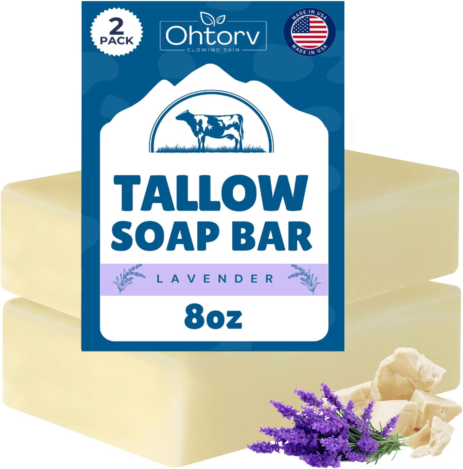 Amazon.com : Beef Tallow Soap Bar – All Natural Grass Fed Tallow Soap ...