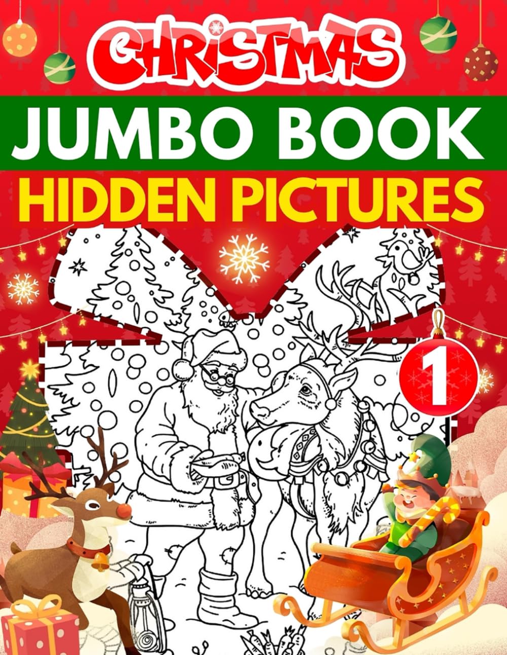 Jumbo Christmas Hidden Pictures Book 1: A Fun and Holiday Seek and Find ...