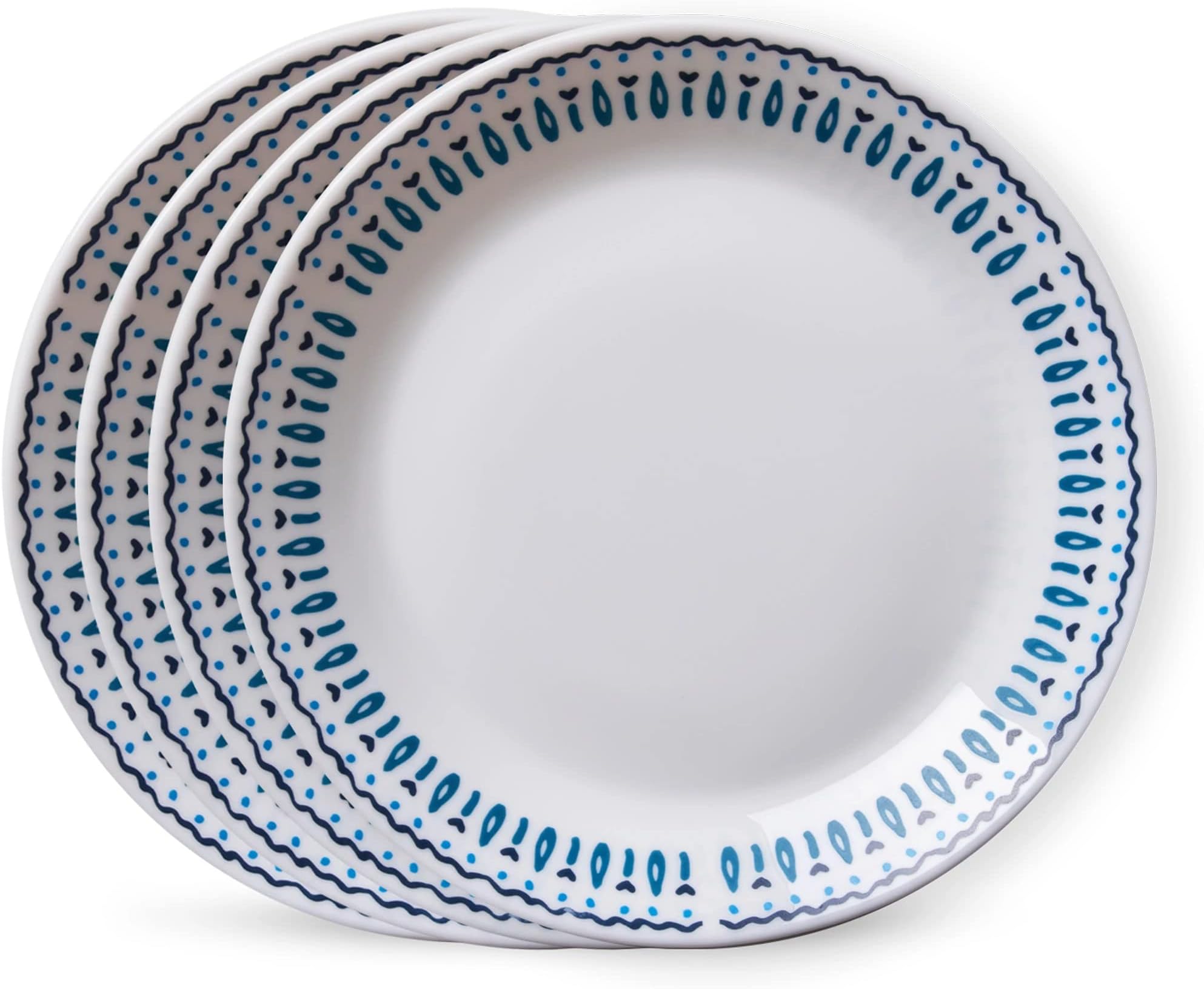 Amazon.com | Corelle 6-Piece 6.75" Appetizer Round Plates, Vitrelle ...