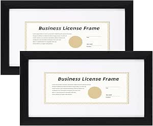Amazon.com - Schliersee 5x10 Business License Frames Set of 2, Standard ...