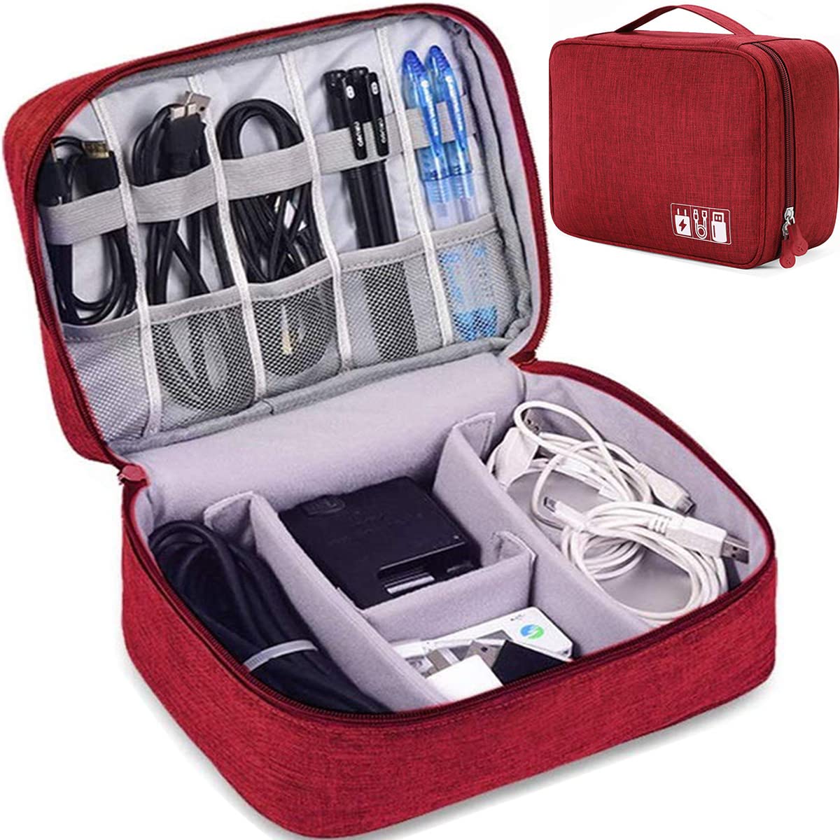 Amazon.com : Electronics Organizer Waterproof Carrying Case - Durable ...