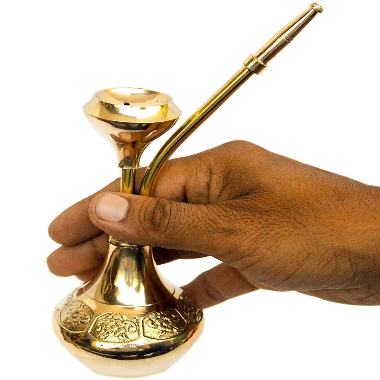 Antlantic Wood Store Pure Brass Hand Hookah Showpiece Metal Hookah set ...