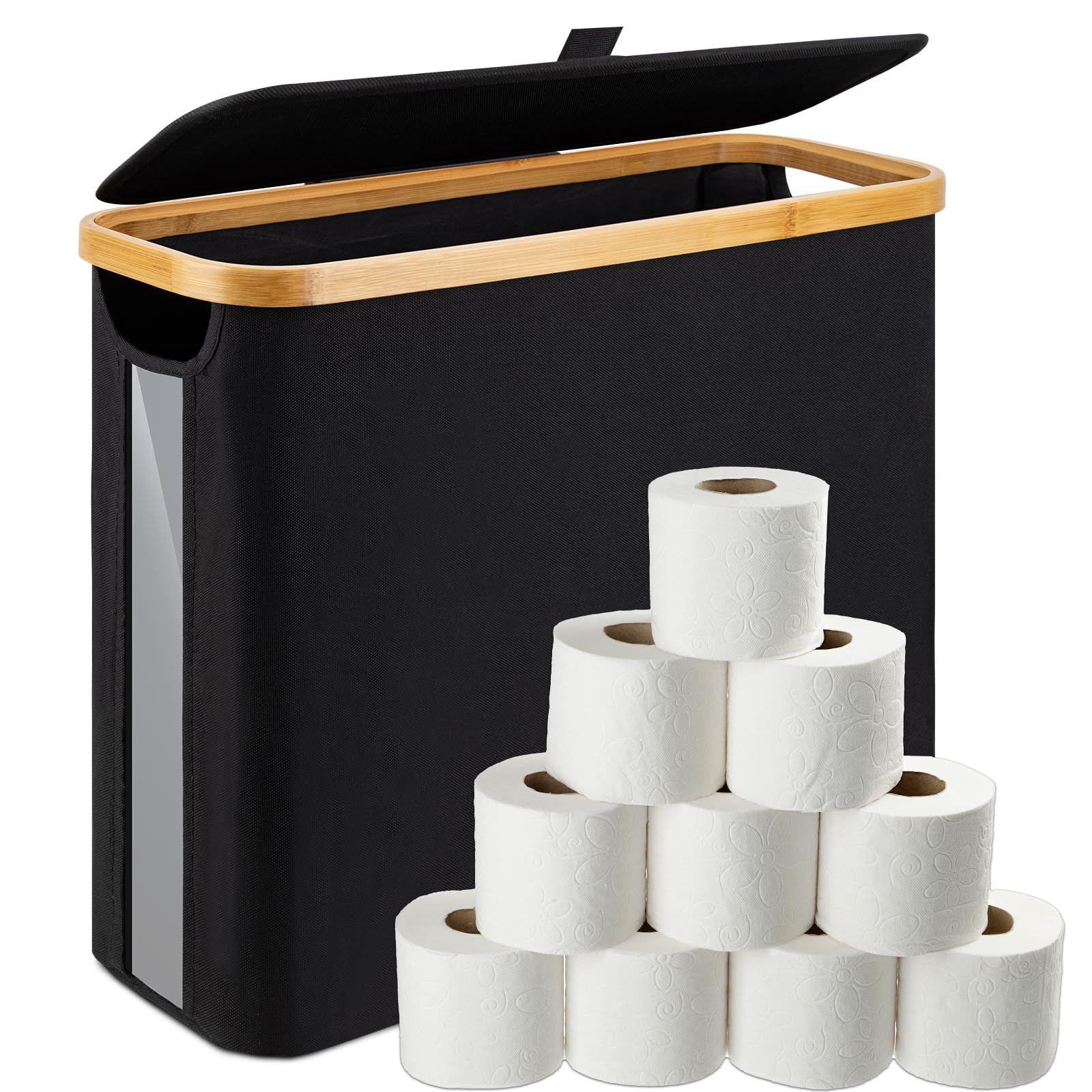 30L Toilettenpapier Aufbewahrung mit Deckel, 12 Rollen WC-Papier ...