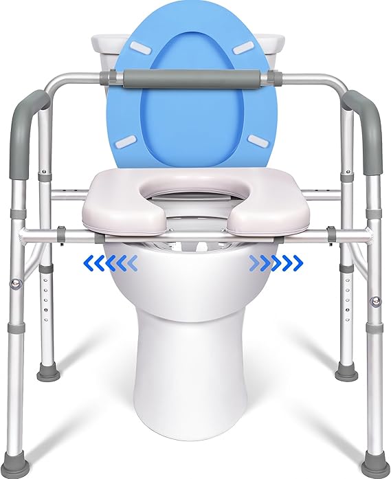 Amazon.com: Aupokinry 3 in 1 Commode Chair for Toilet with Arms, 500 ...