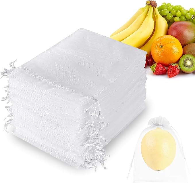 Amazon.com : 100Pcs Fruit Protection Bags 6x8 inch,Organza Fruit ...