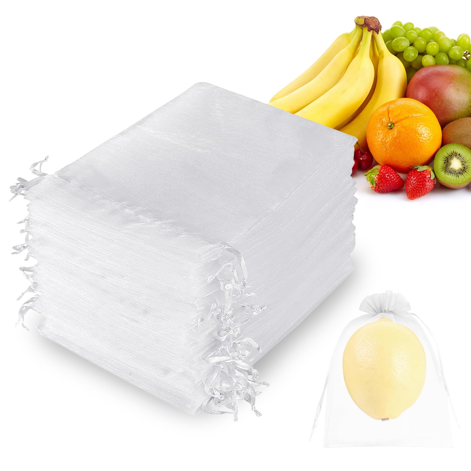 Amazon.com : 100Pcs Fruit Protection Bags 6x8 inch,Organza Fruit ...