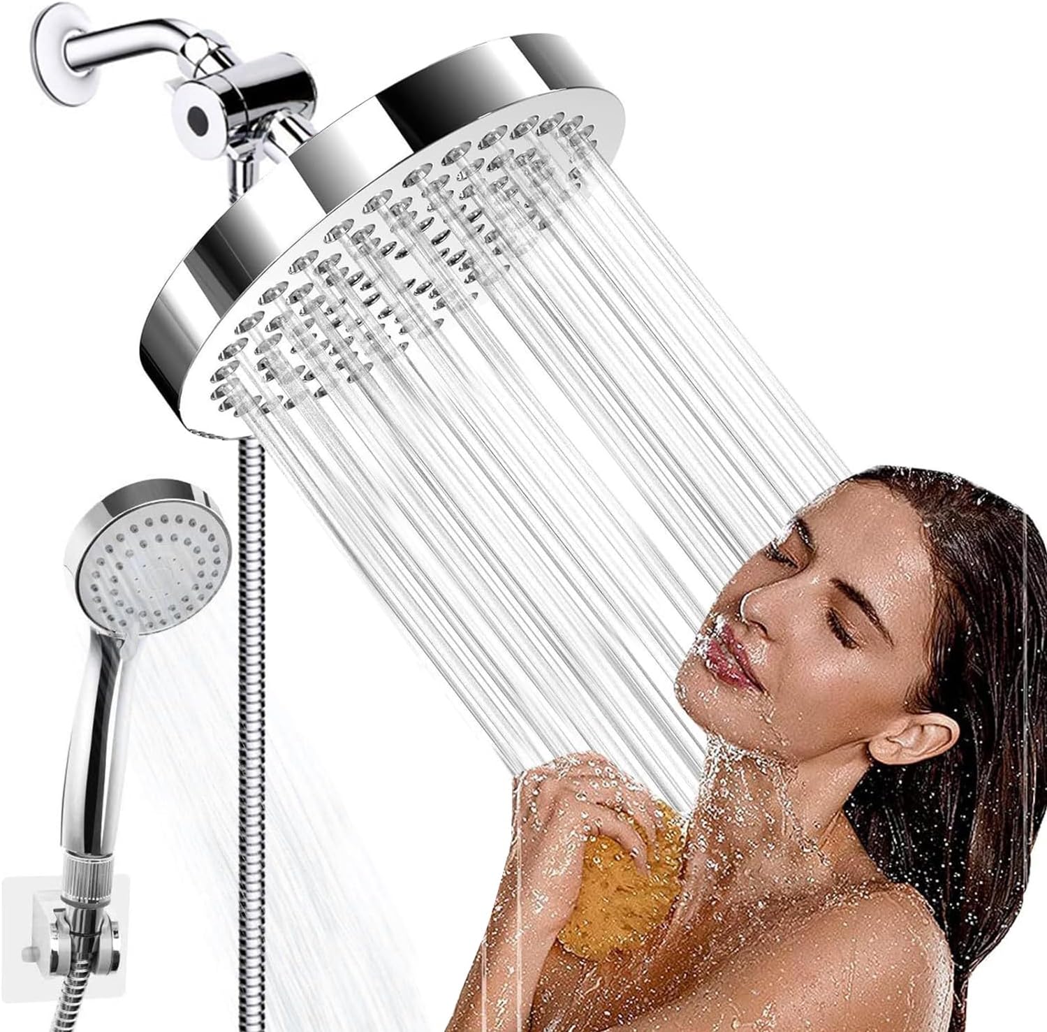Regaderas para Baño,Cabezal de Ducha Fija de Lluvia de Alta Presión ...