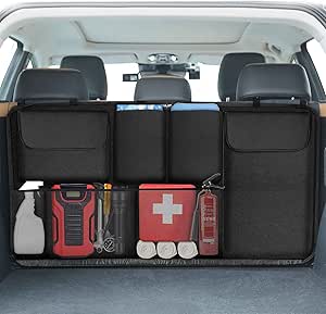 EZILIF Car Boot Organiser, Large Capacity Boot Organisers, Multi-Pocket ...