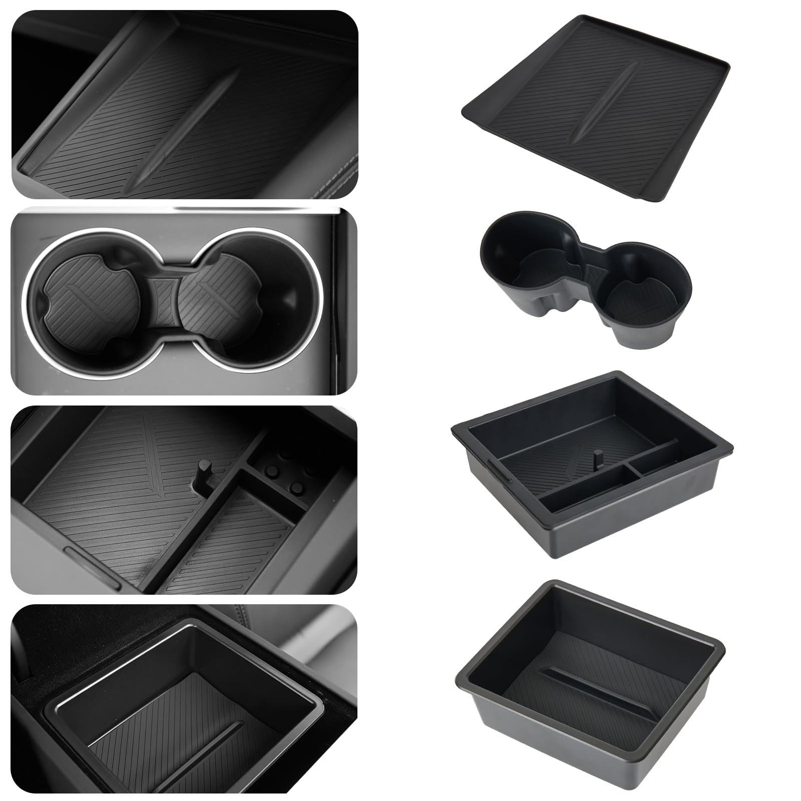Amazon.com: DORENA 4PCS Center Console Organizer Tray for Tesla Model 3 ...