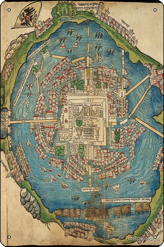 Aztekische Tenochtitlan Karte The Map: Tenochtitlan, 1524 | History