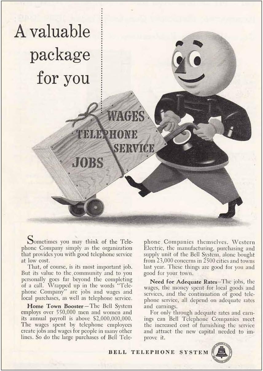 Amazon.com: RelicPaper 1950 Bell Telephone: Valuable Package, Bell ...