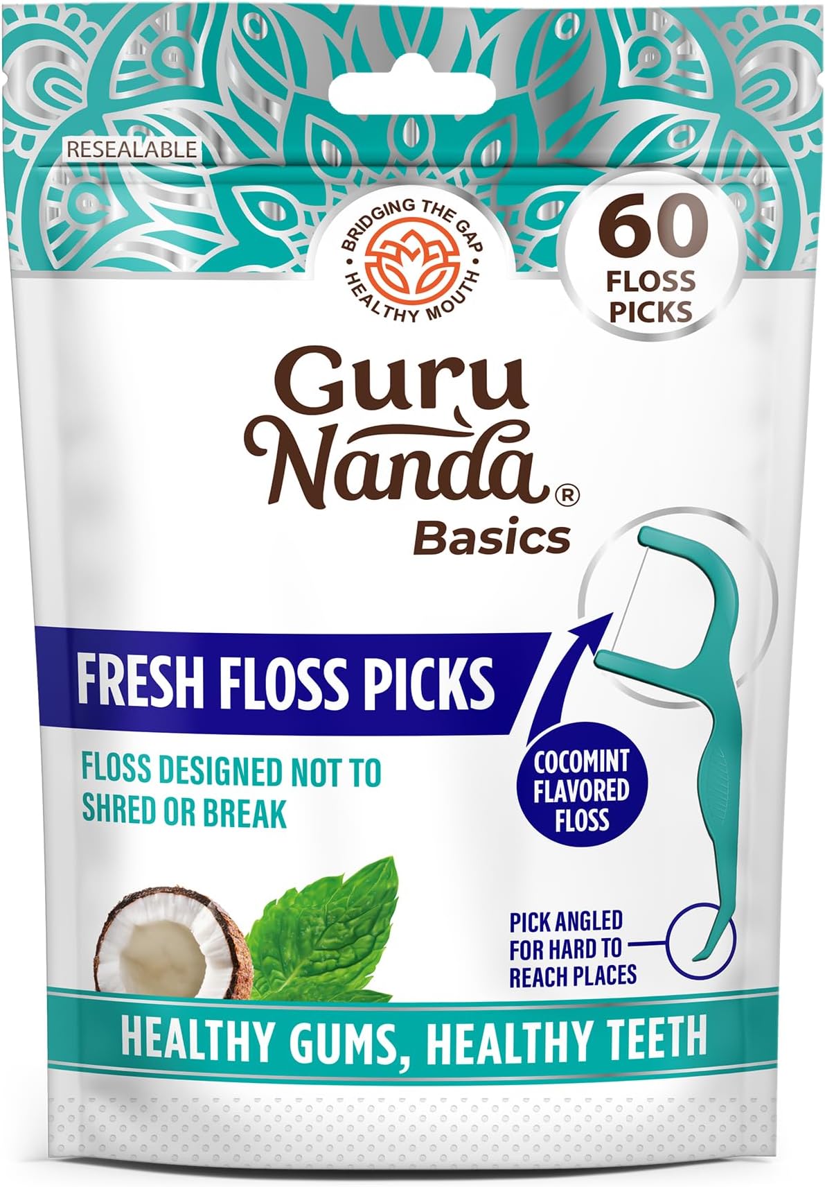 Amazon.com : GuruNanda Fresh Floss Dental Picks - Non- Shred Thread ...
