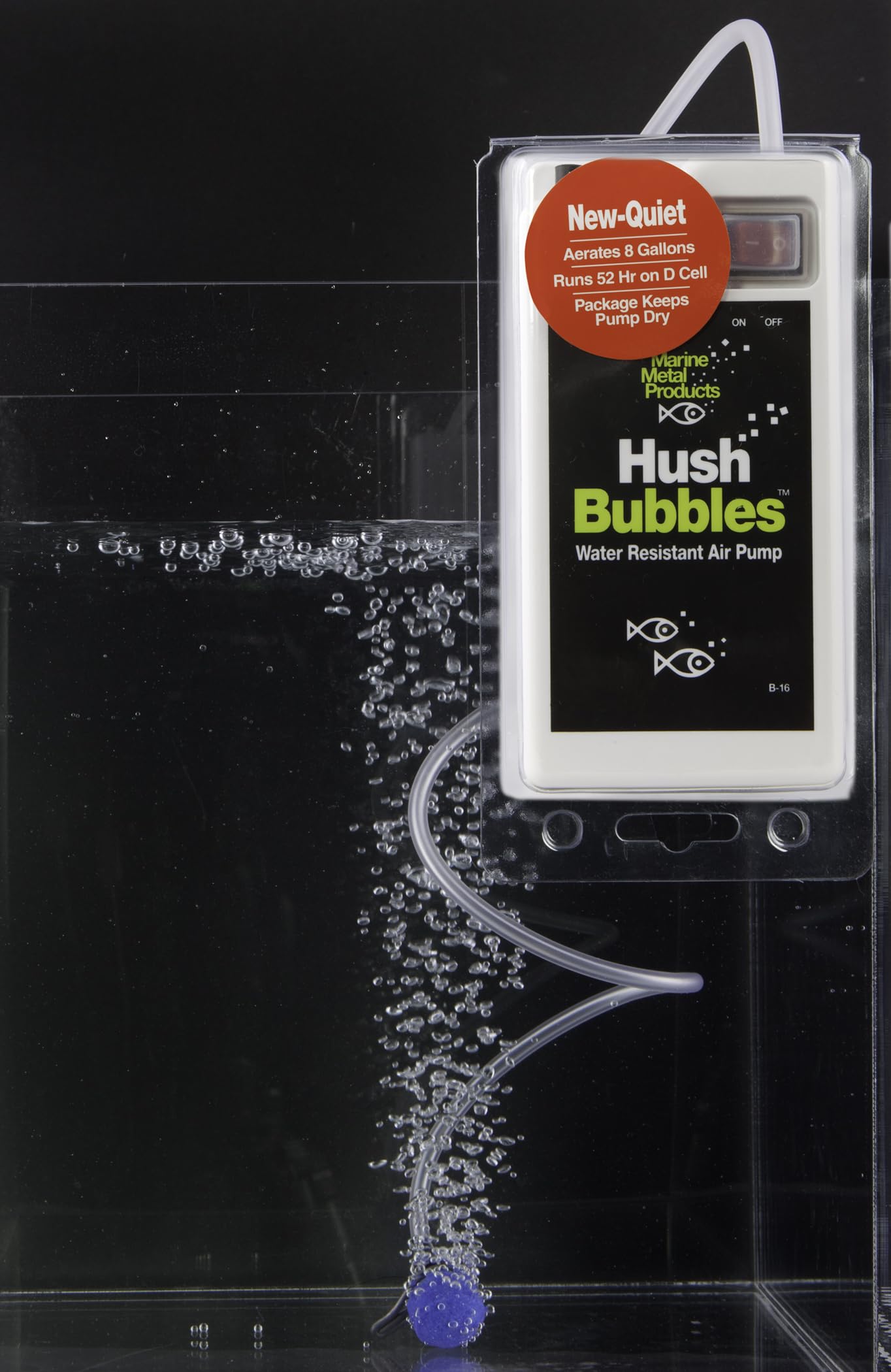 Snapklik.com : Marine Metal B-16 Hush Bubbles Live Bait Aerator