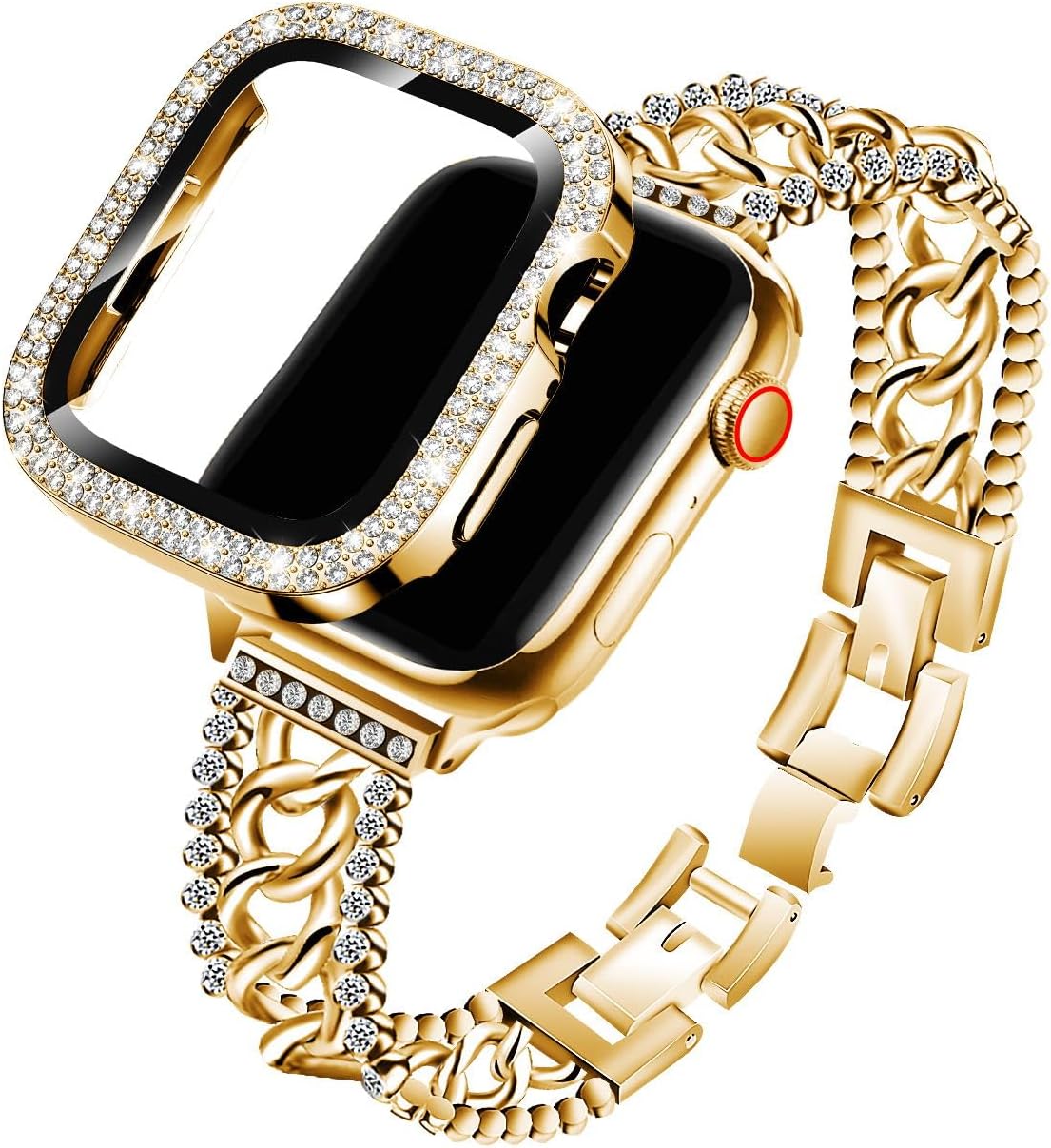 Amazon.com: RUIXTIPAD Work for Bling Apple Watch Band Women 40mm ...