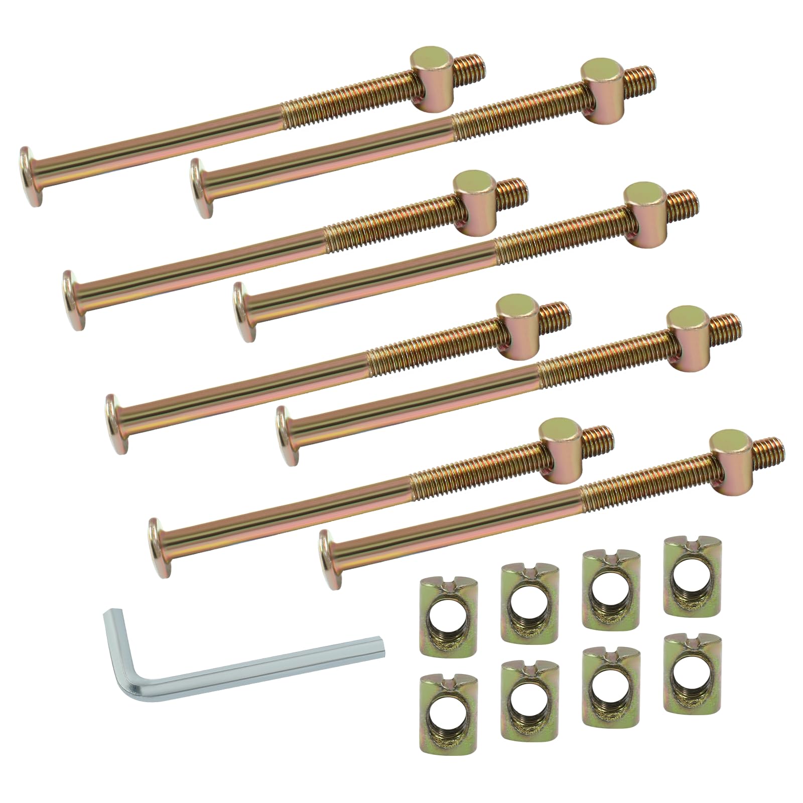 Snapklik.com : Biaungdo M8 X 120mm Bunk Bed Bolts, Hex Drive Socket ...
