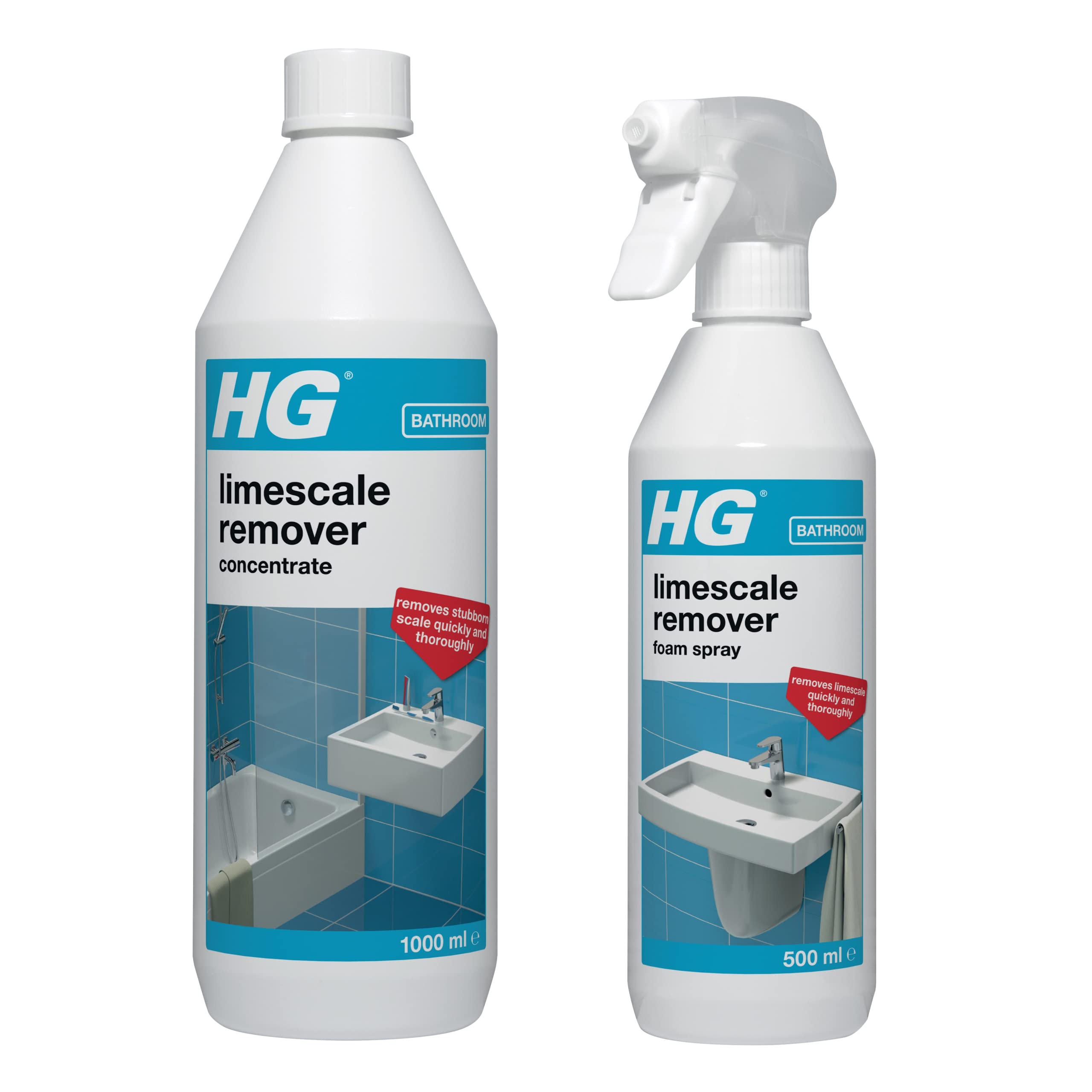 HG Professional Limescale Remover (1000ml) & Limescale Remover Foam ...