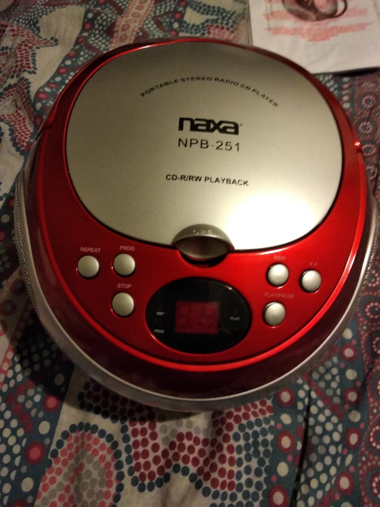 naxa Electronics NPB-251BK Portable CD Player with AM/FM Stereo Radio ...